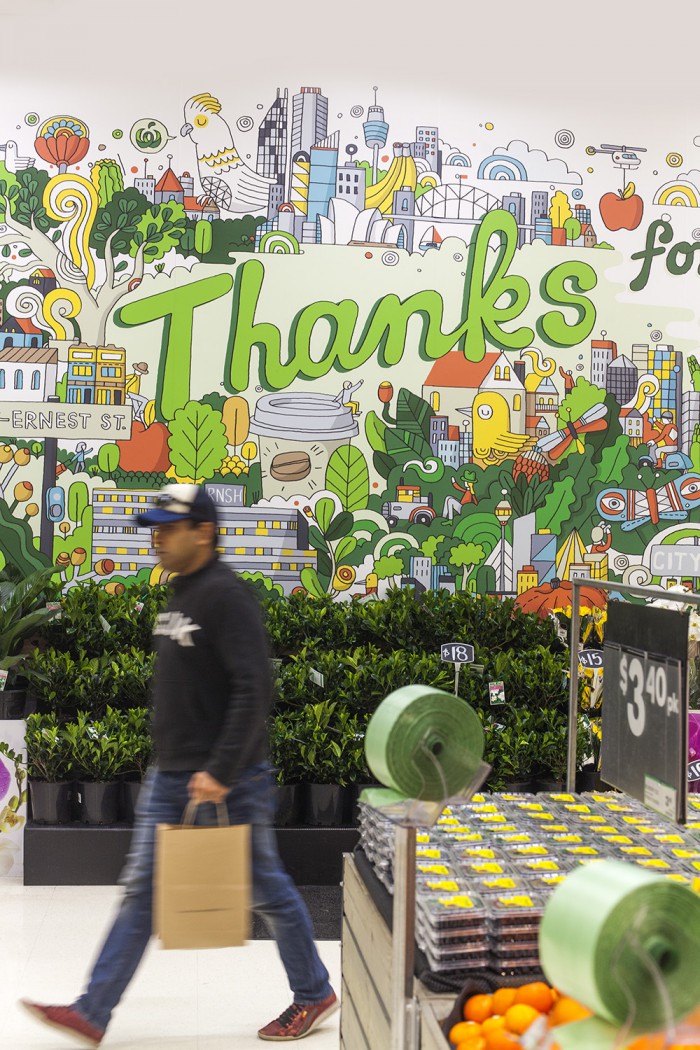 Woolworths national store murals – James Gulliver Hancock