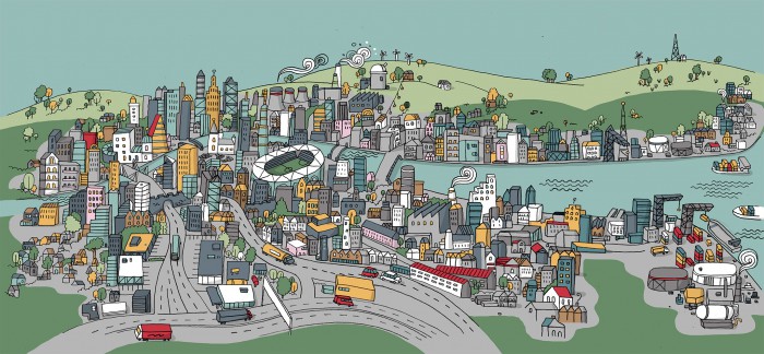 How Cities Work flap book – James Gulliver Hancock